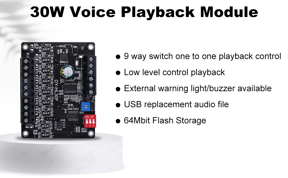 DY-HL30F 30W Mono Voice Playback Module | 9-Channel Digital Amplifier for Arduino